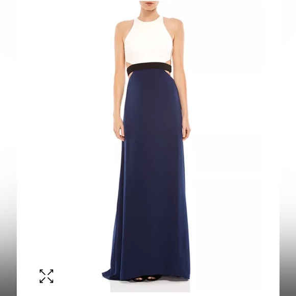 Halston Heritage | Dresses | 395 Halston Heritage Cutout Colorblocked ...